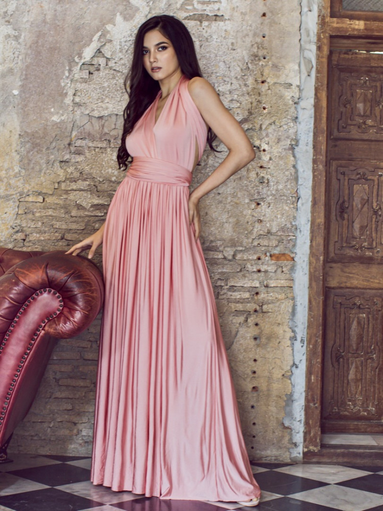 Robe multi-positions, robe longue cocktail, cérémonie, modulable à l ...